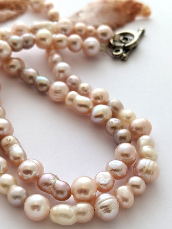 Long Strand Freshwater Pearl Necklace, Vintage Long P… - Gem