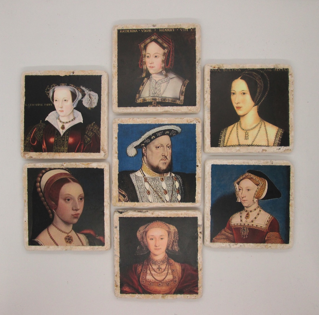 Six Wives of Henry VIII Coasters - Set of 4 - Anne Boleyn, the Tudors ...