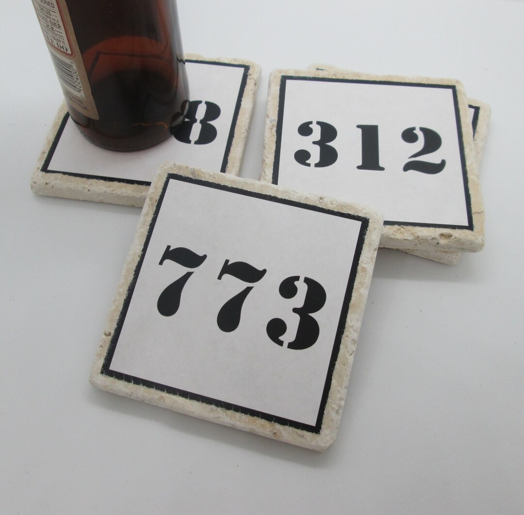 Custom Area Code Coasters set of 4 Moving Gift Housewarming - Etsy