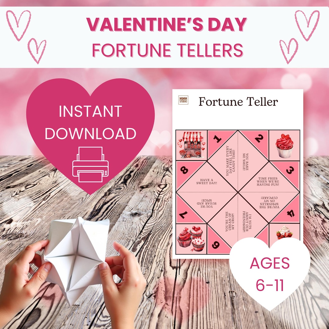 Valentine's Day Fortune Teller for Kids: Digital Download Cootie ...
