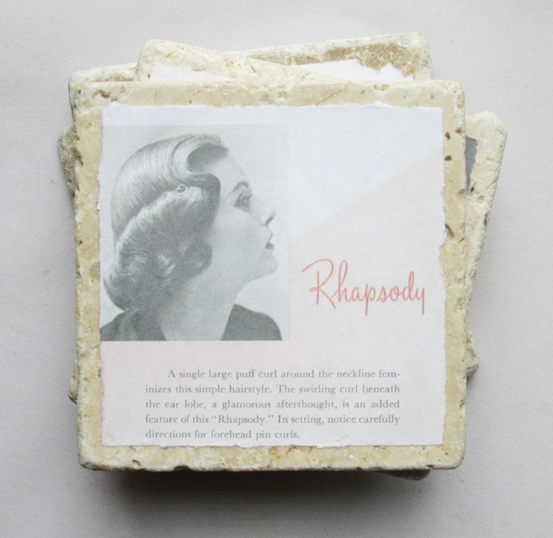 Vintage Hair Salon Coasters Set of 4 Barber Shop Decor - Etsy