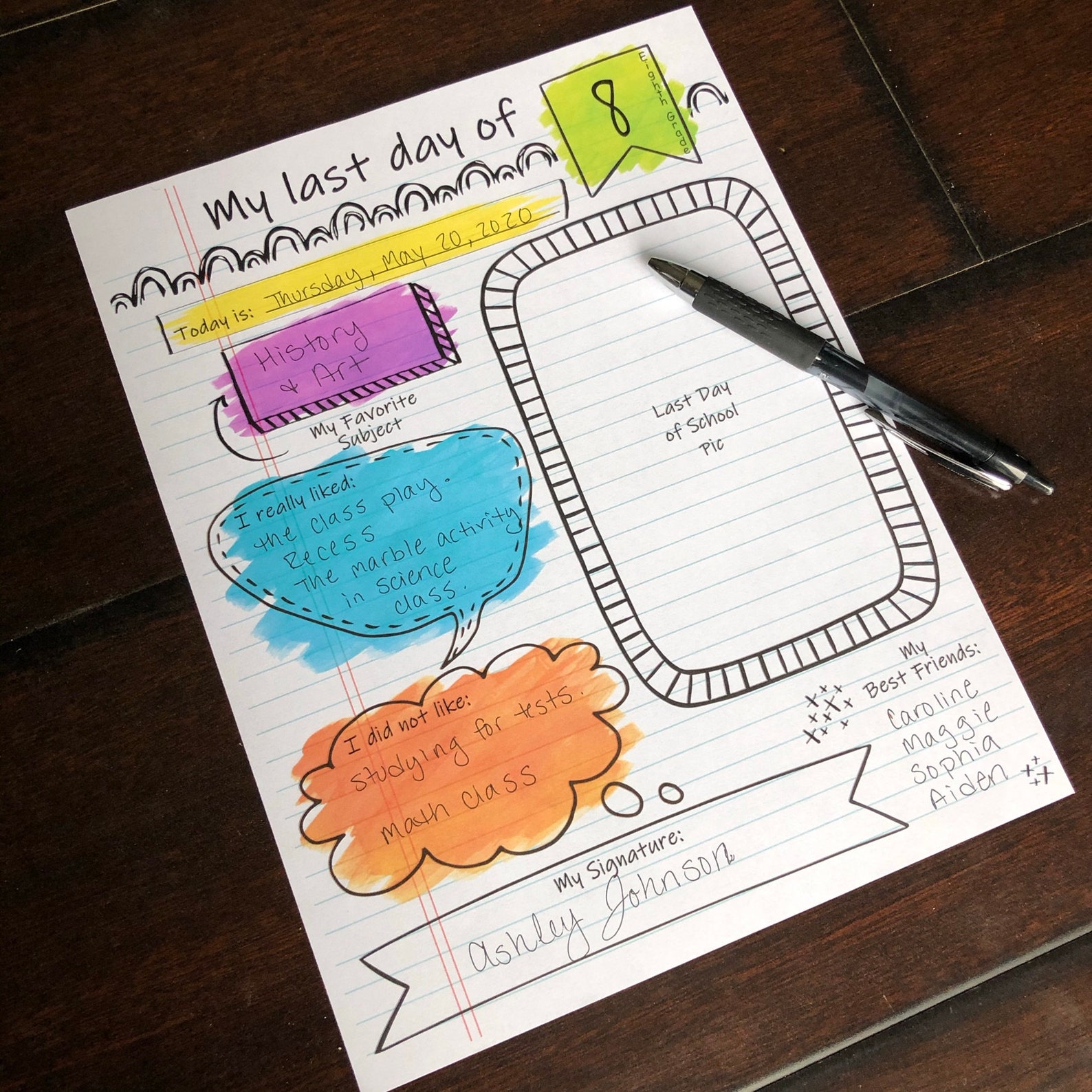 Boy First and Last Day of School Pages School Memory Book - Etsy