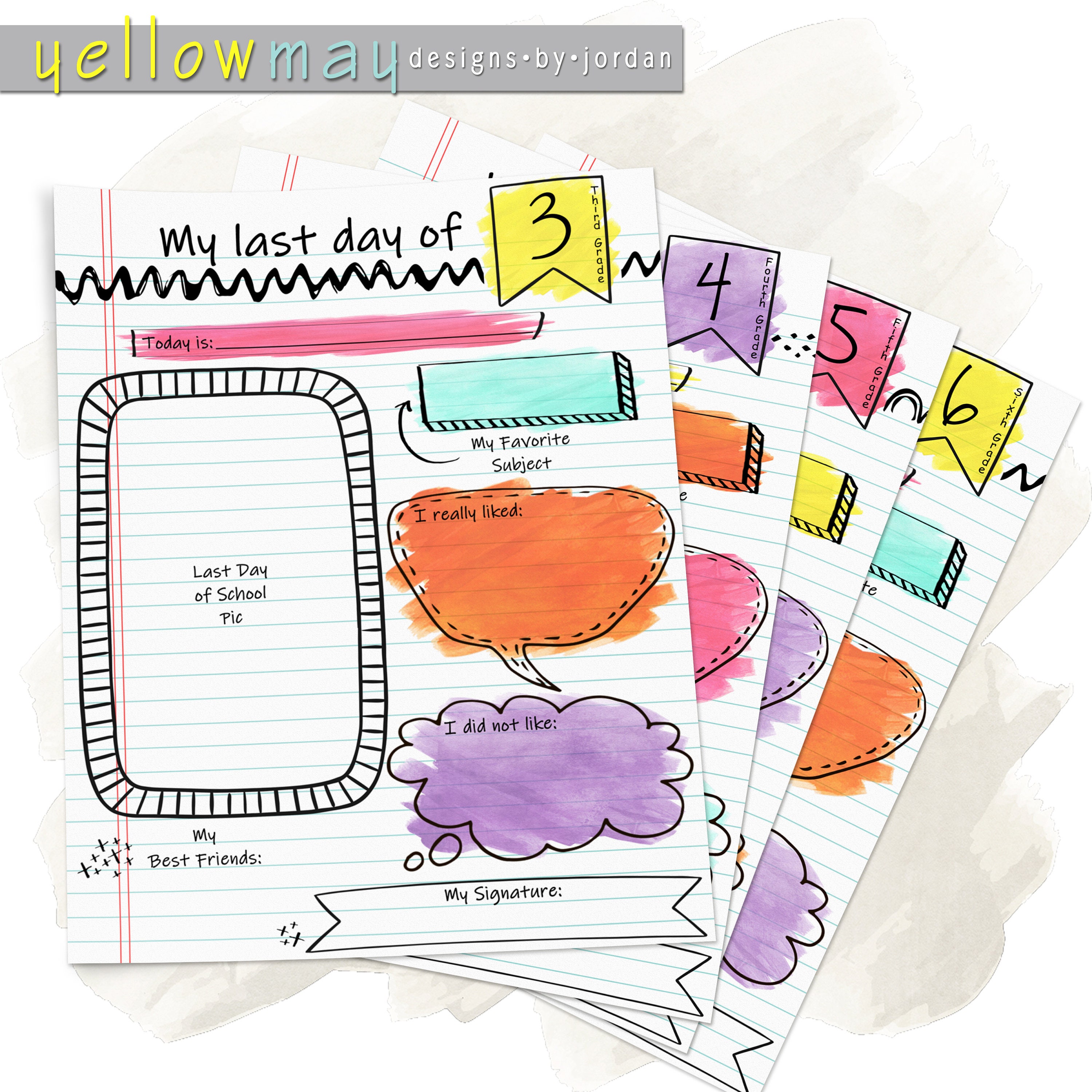 Girl First and Last Day of School Pages School Memory Book - Etsy