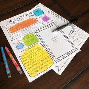 Boy First and Last Day of School Pages, School Memory Book, First Day ...