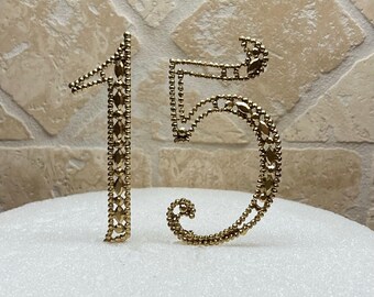 15 Cake Topper - Etsy