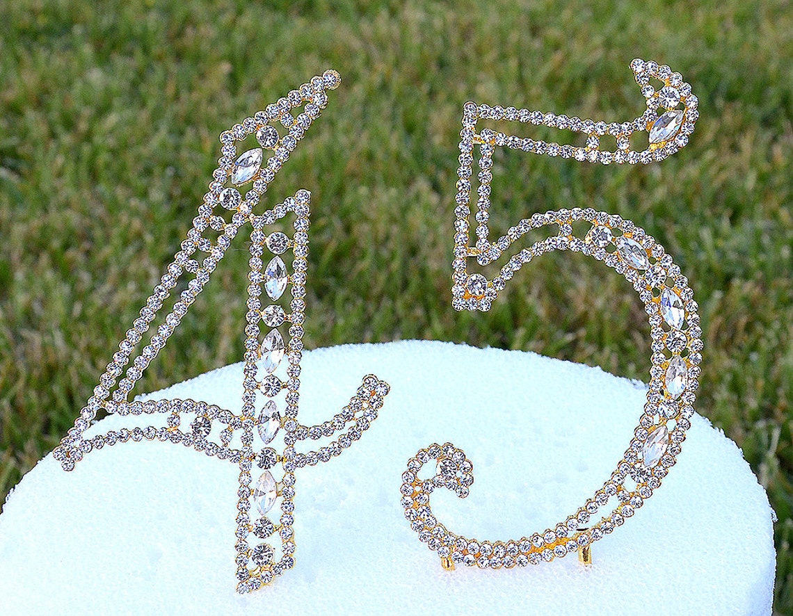 5 Gold Crystal Bling Rhinestone NUMBER 45 Forty Five - Etsy