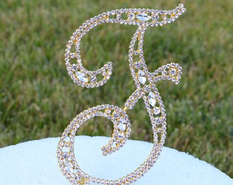 Gold F Cake Topper - Etsy
