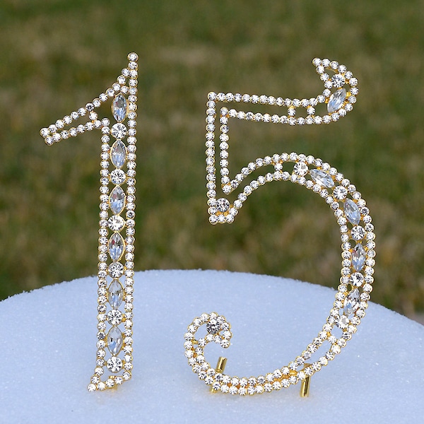 15 Cake Topper - Etsy