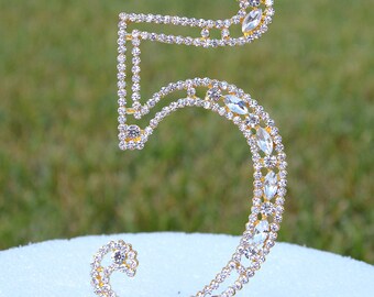 New 5 Gold Crystal Bling Rhinestone NUMBER 25 Cake - Etsy