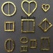 100 Pcs Crystal Rhinestone Gold Buckle Square Rectangle Round Oval ...