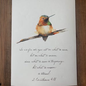 2 Corinthians 4:18. so We Fix Our Eyes Not in What is Seen, Rufous ...