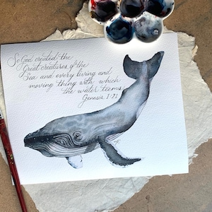 Genesis 1:21 so God Created the Great Sea Creatures, Original ...