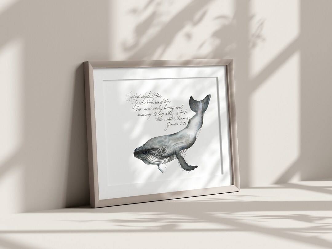 Genesis 1:21 so God Created the Great Sea Creatures, Original ...