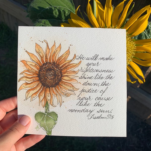 Sunflower Bible Verse Wall Art - Etsy