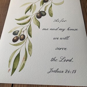 Joshua 24 15 as for Me and My House We Will Serve the Lord. Olive Tree ...