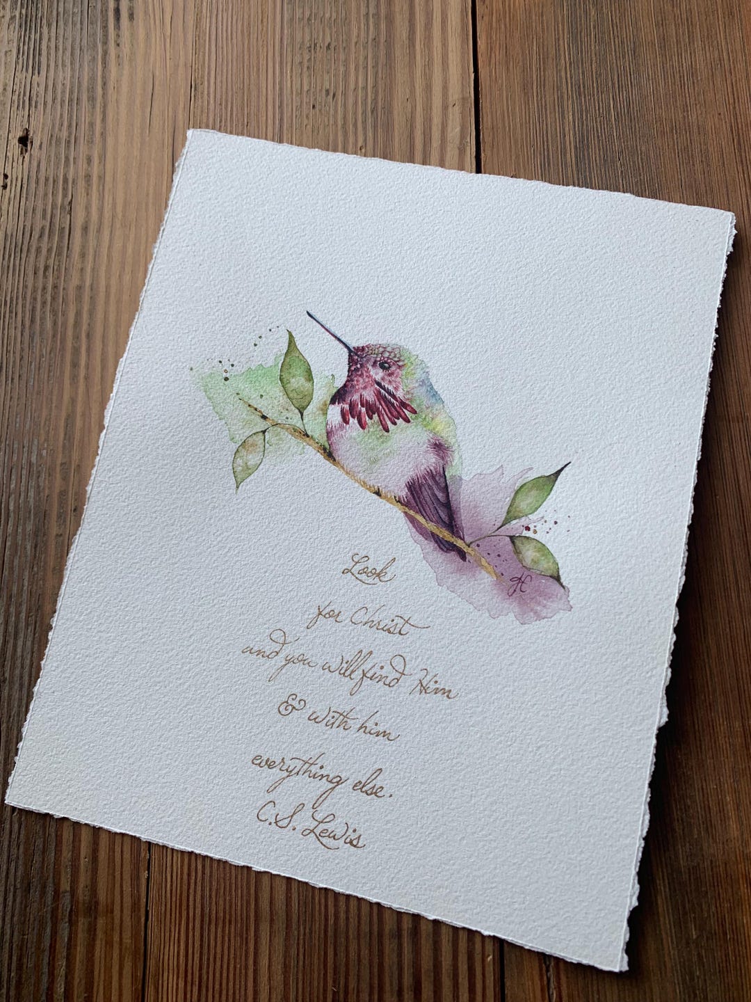 C.S. Lewis Quote, Look for Christ and You Will Find Him, Calligraphy ...