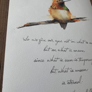 2 Corinthians 4:18. so We Fix Our Eyes Not in What is Seen, Rufous ...