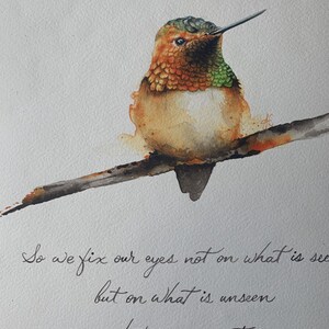 2 Corinthians 4:18. so We Fix Our Eyes Not in What is Seen, Rufous ...