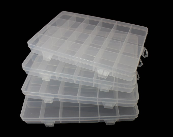 One Piece Clear Plastic Box, Storage Containers Storage Box With Snap ...