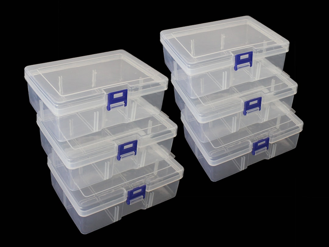 One Piece Clear Plastic Box, Storage Containers Storage Box With Snap ...