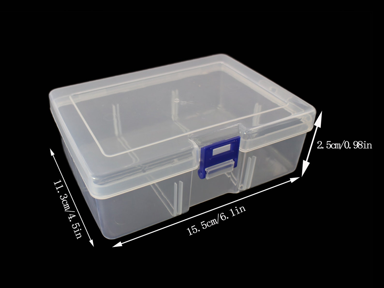 One Piece Clear Plastic Box, Storage Containers Storage Box With Snap ...