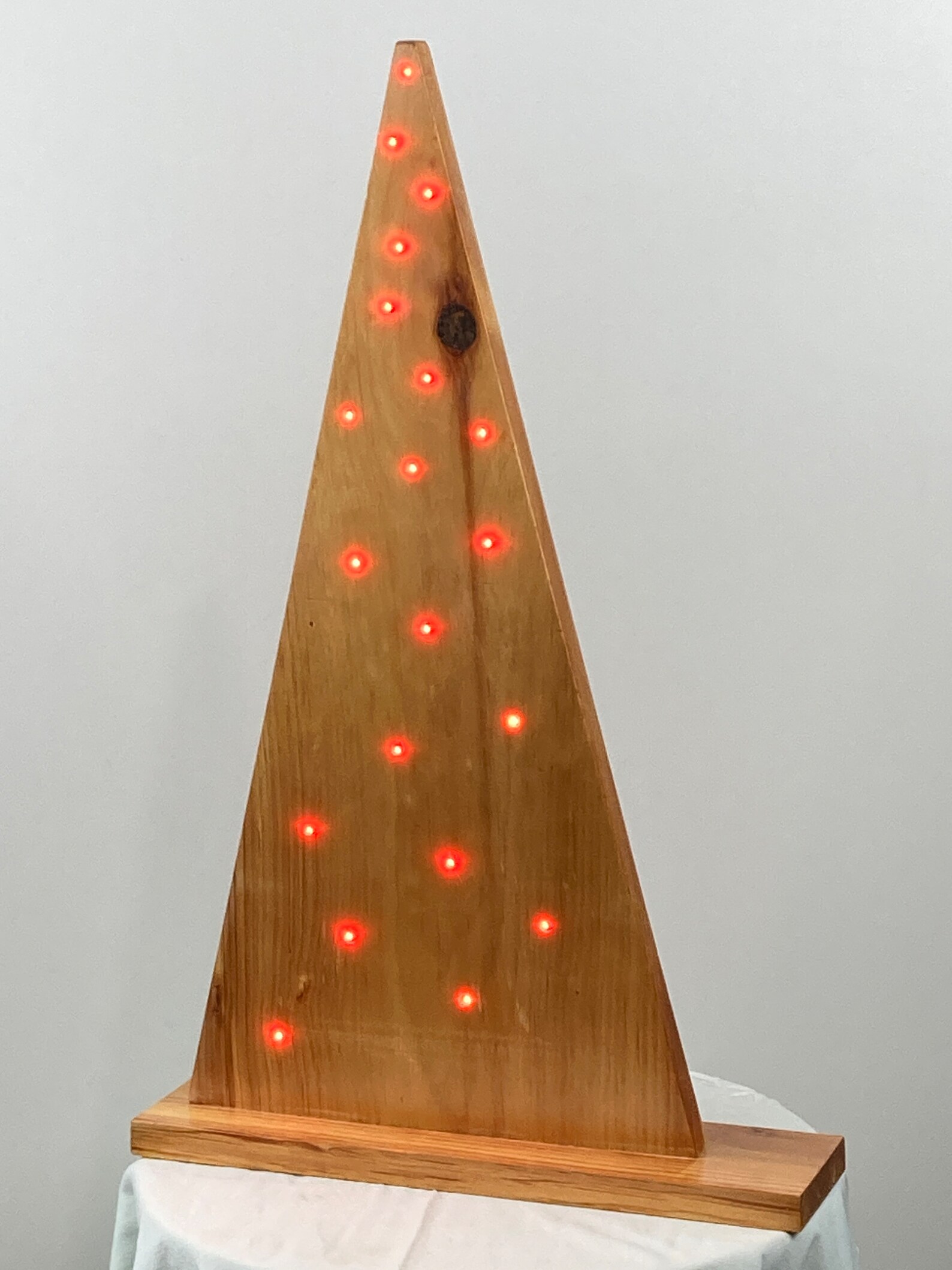 Decorative Pine Christmas Tree With Mini Lightbulbs Family Christmas ...
