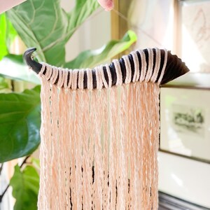 Springbok Horn Wall Hanging / Seven Colors / Eclectic Boho Macrame Wall ...