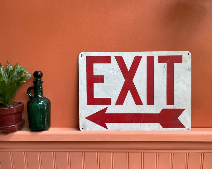 Genuine Vintage EXIT Sign / Barn Salvaged / Previously Used and Removed ...