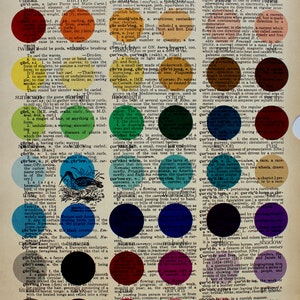 Rorschach Ink Blot Print Set on Vintage Dictionary Pages / Black or ...