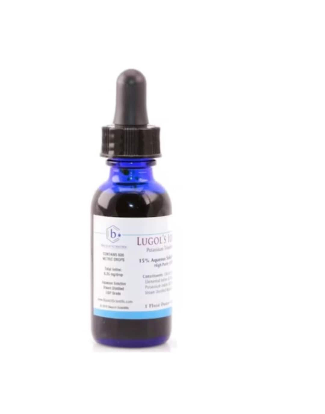 1 Oz 15% Lugol's Solution of Iodine Maximum Strength High Purity Glass ...