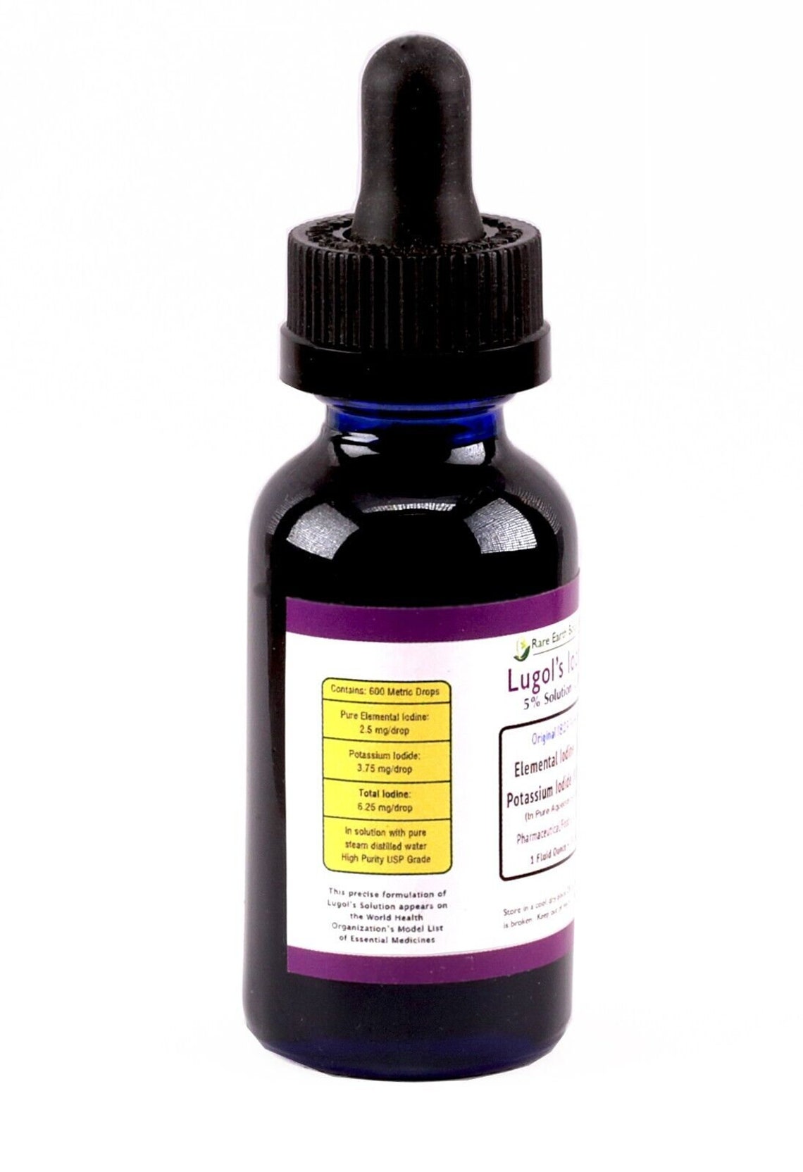 TWIN PACK 2 Oz 5% Lugol’s Solution of Iodine Maximum Strength 2 Vintage ...
