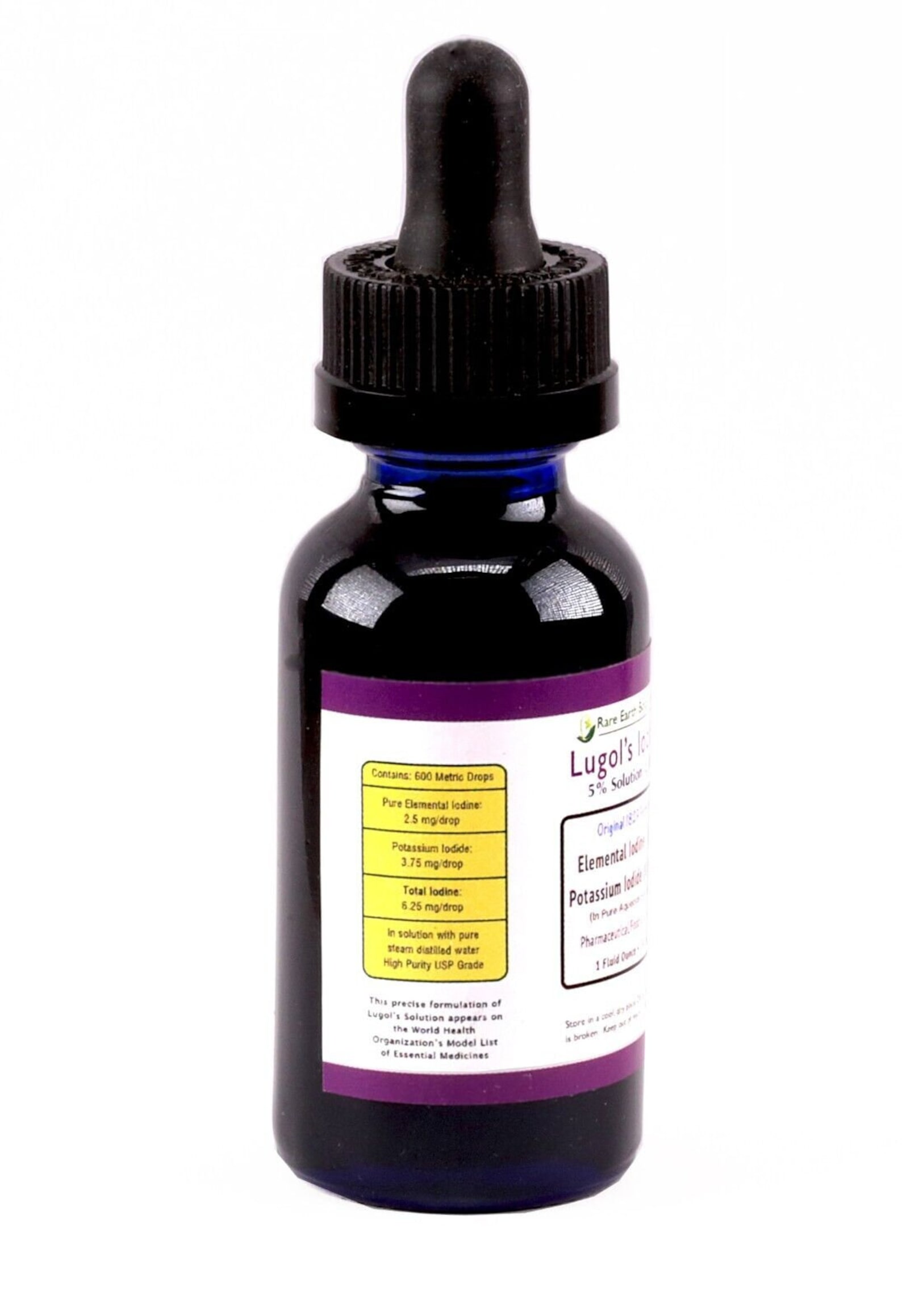 TWIN PACK 2 Oz 5% Lugol’s Solution of Iodine Maximum Strength 2 Vintage ...