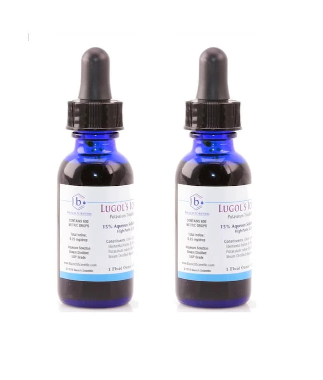 TWIN PACK 2 Oz 15% Lugol's Solution of Iodine Maximum Strength Two ...