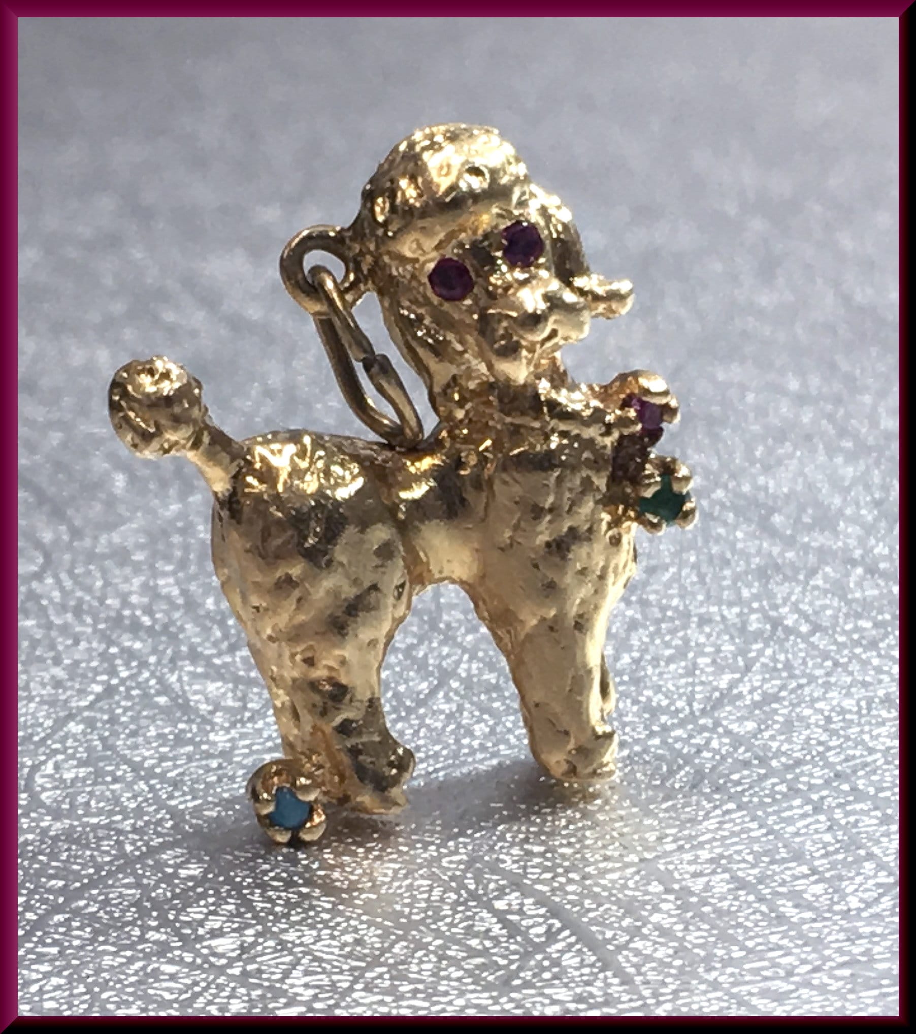 Poodle Charm Vintage Poodle Charm Gold Poodle Charm Dog Charm Poodle ...