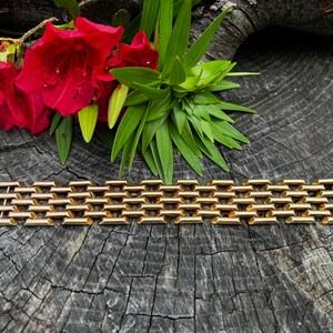 Wide Gold Bracelet, Retro Gold Wide Bracelet, Chunky Gold Bracelet - Etsy