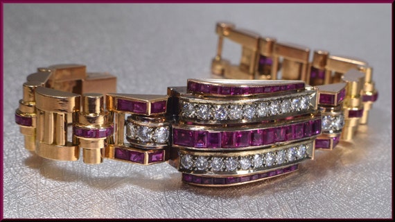Art Deco Ruby Watch, Covered Watch, Art Deco Diamond … - Gem