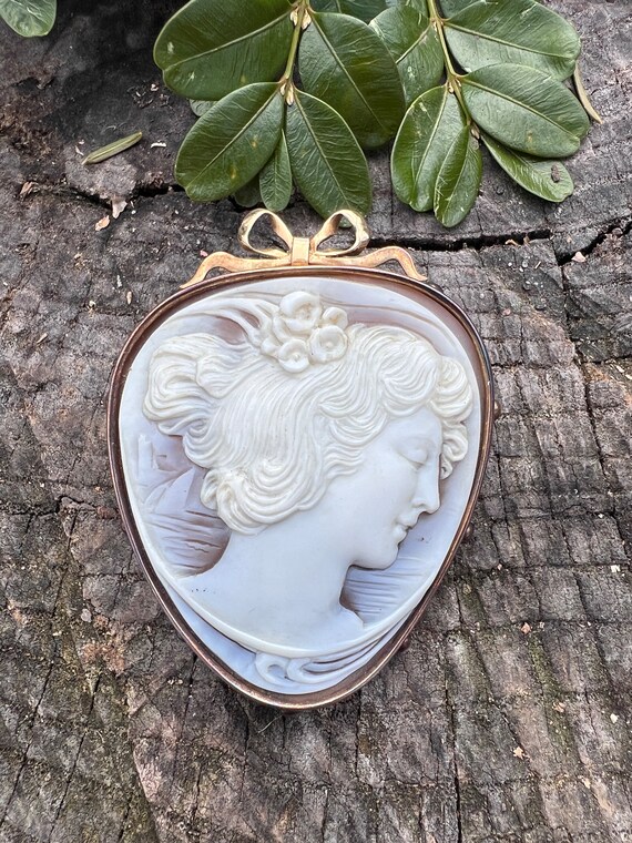 Edwardian Cameo, Victorian Cameo, Conch Shell Cameo, … - Gem