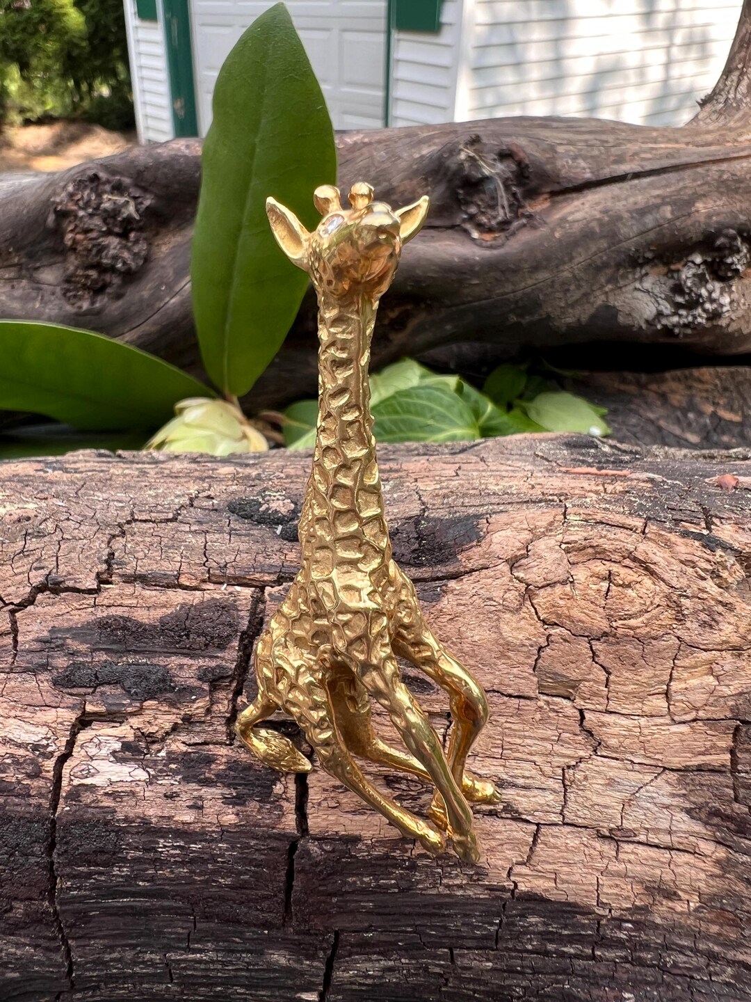 Gold Giraffe Brooch, 18k Gold Giraffe Pin, Giraffe Brooch, Giraffe ...