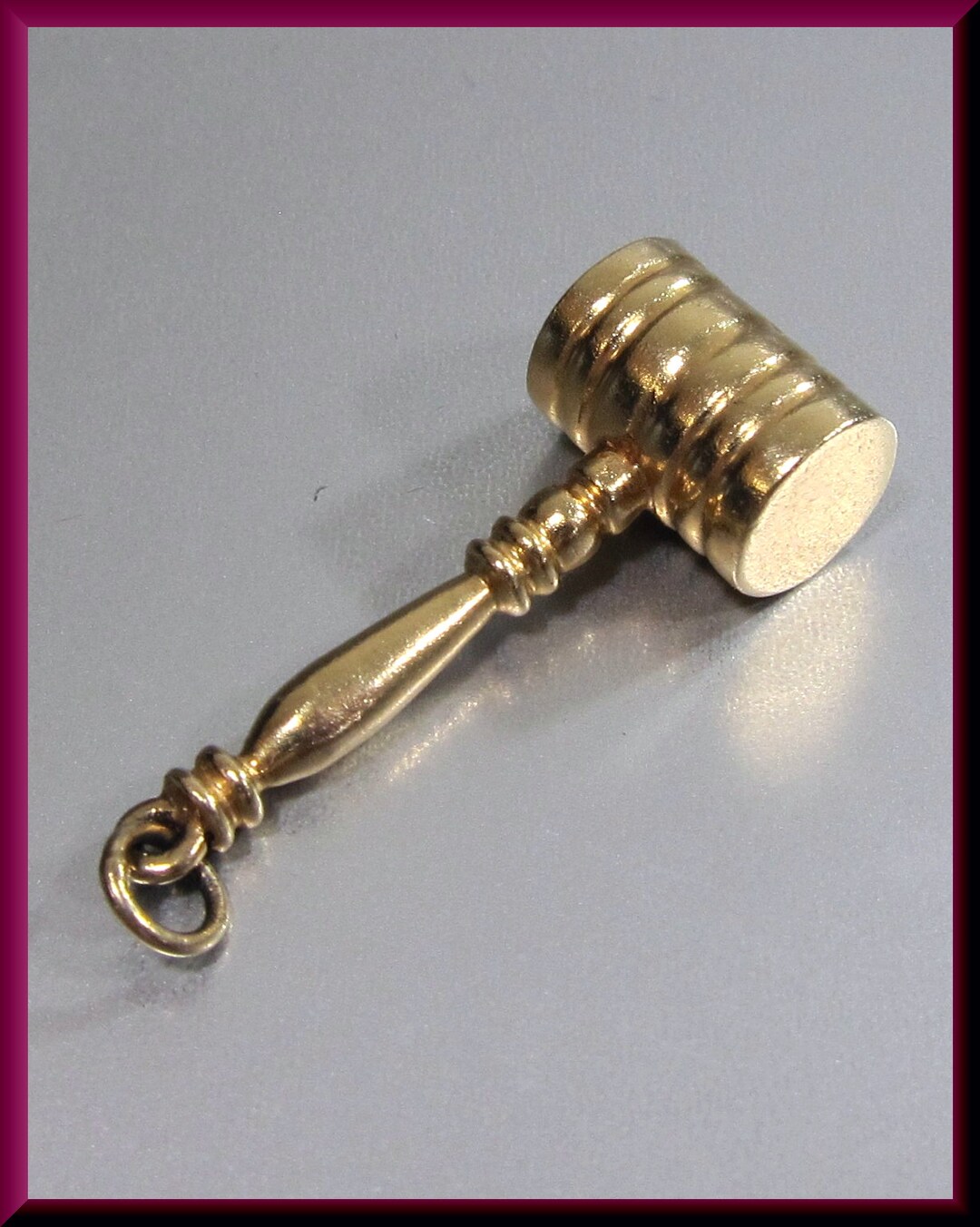 14K Yellow Gold Judge's Gavel Charm or Pendant Gift for Her - Etsy