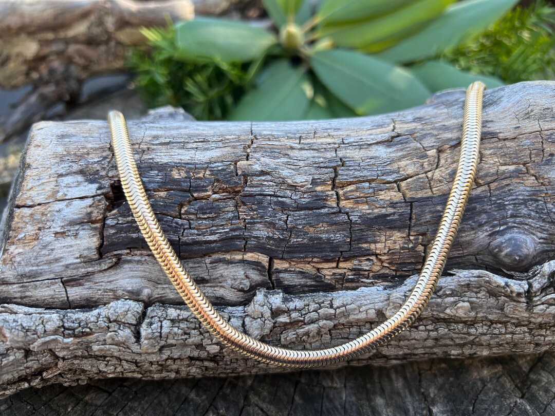 Gold Snake Chain, Thick Snake Chain, Wide Snake Chain, 14K Snake Chain ...