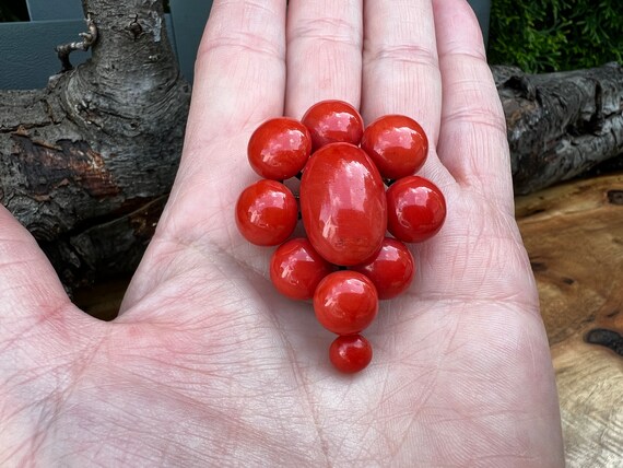 Victorian Coral Pin, Victorian Coral Brooch, Coral Cl… - Gem