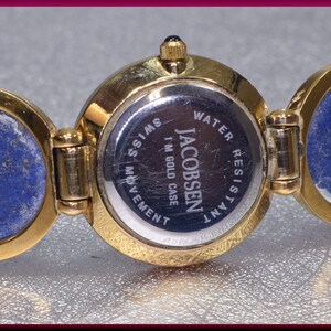 Blue Lapis Watch, Gold and Lapis Watch, Lapis Watch, Lapis and Onyx ...