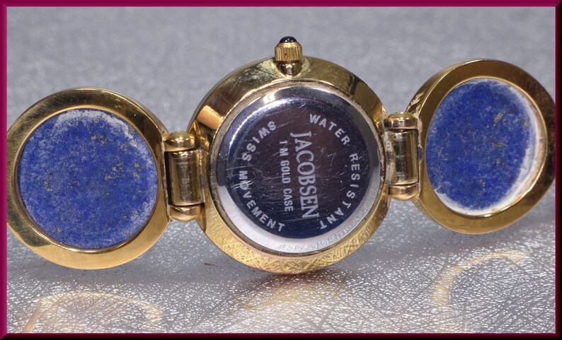 Blue Lapis Watch, Gold and Lapis Watch, Lapis Watch, Lapis and Onyx ...