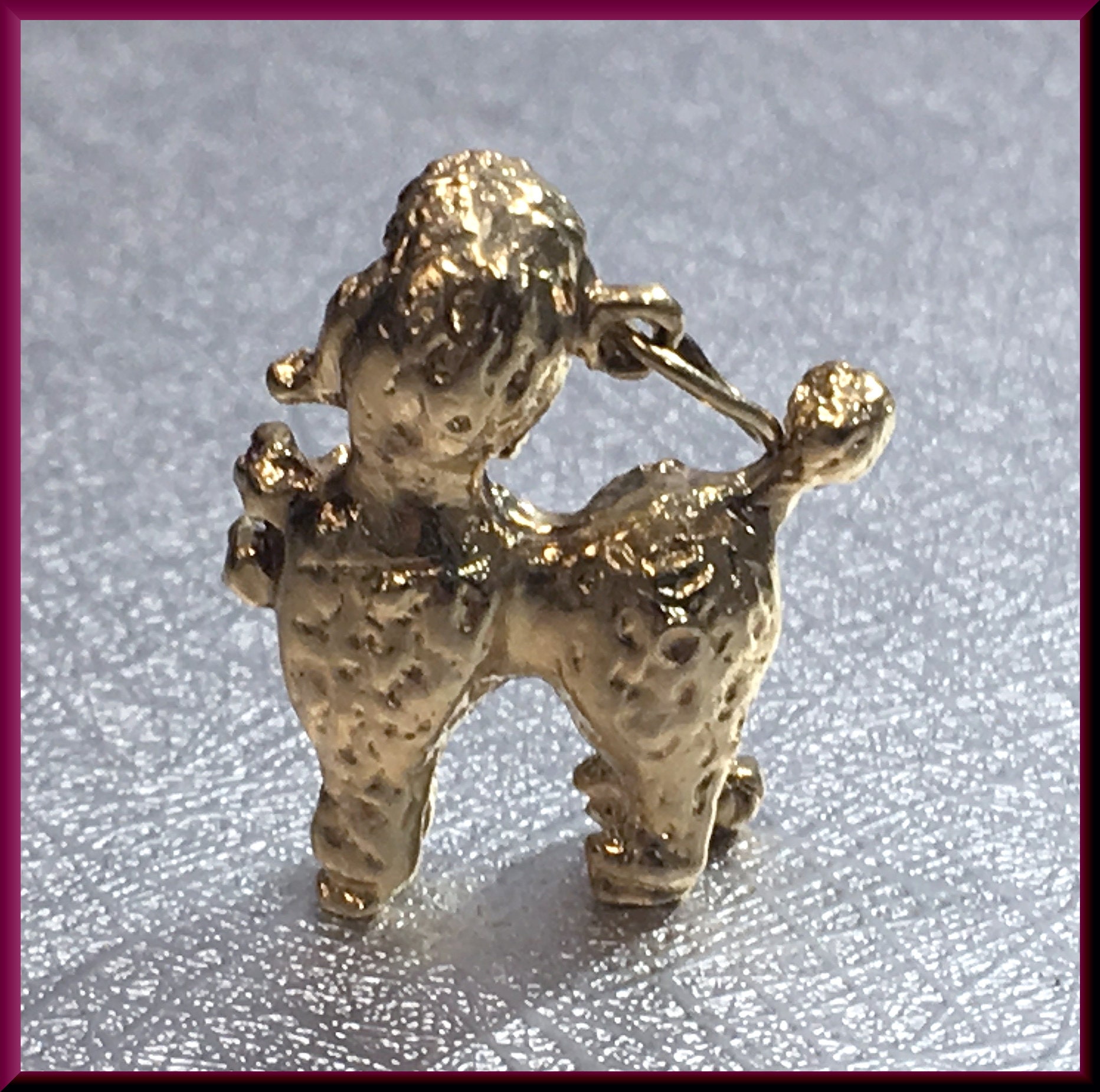 Poodle Charm Vintage Poodle Charm Gold Poodle Charm Dog Charm Poodle ...