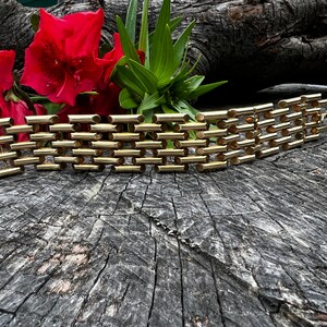 Wide Gold Bracelet, Retro Gold Wide Bracelet, Chunky Gold Bracelet - Etsy