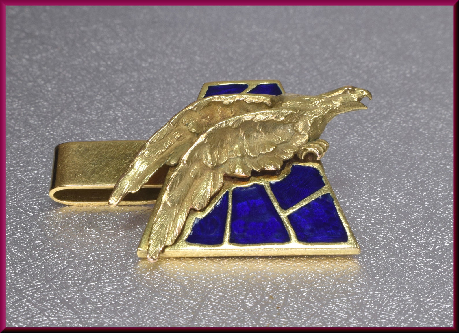 Blue Enamel Money Clip Eagle Money Clip Gold Money Clip | Etsy