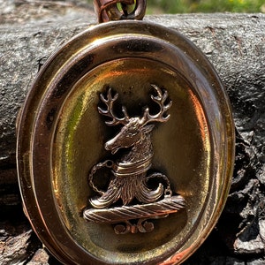 Victorian Locket, Victorian Locket Gold, Yellow Gold Locket, Stag ...