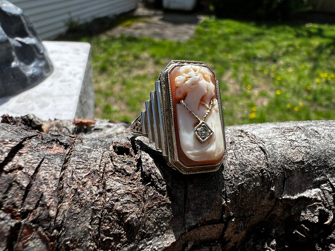 RESERVED for Kcotter NFS Layaway Payment FINAL Art Deco Cameo Ring ...
