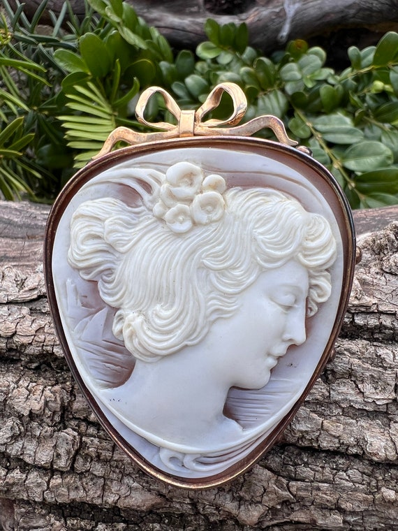 Edwardian Cameo, Victorian Cameo, Conch Shell Cameo, … - Gem