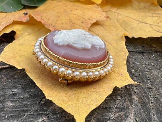 Victorian Cameo, Agate Cameo, Stone Cameo, Antique Go… - Gem